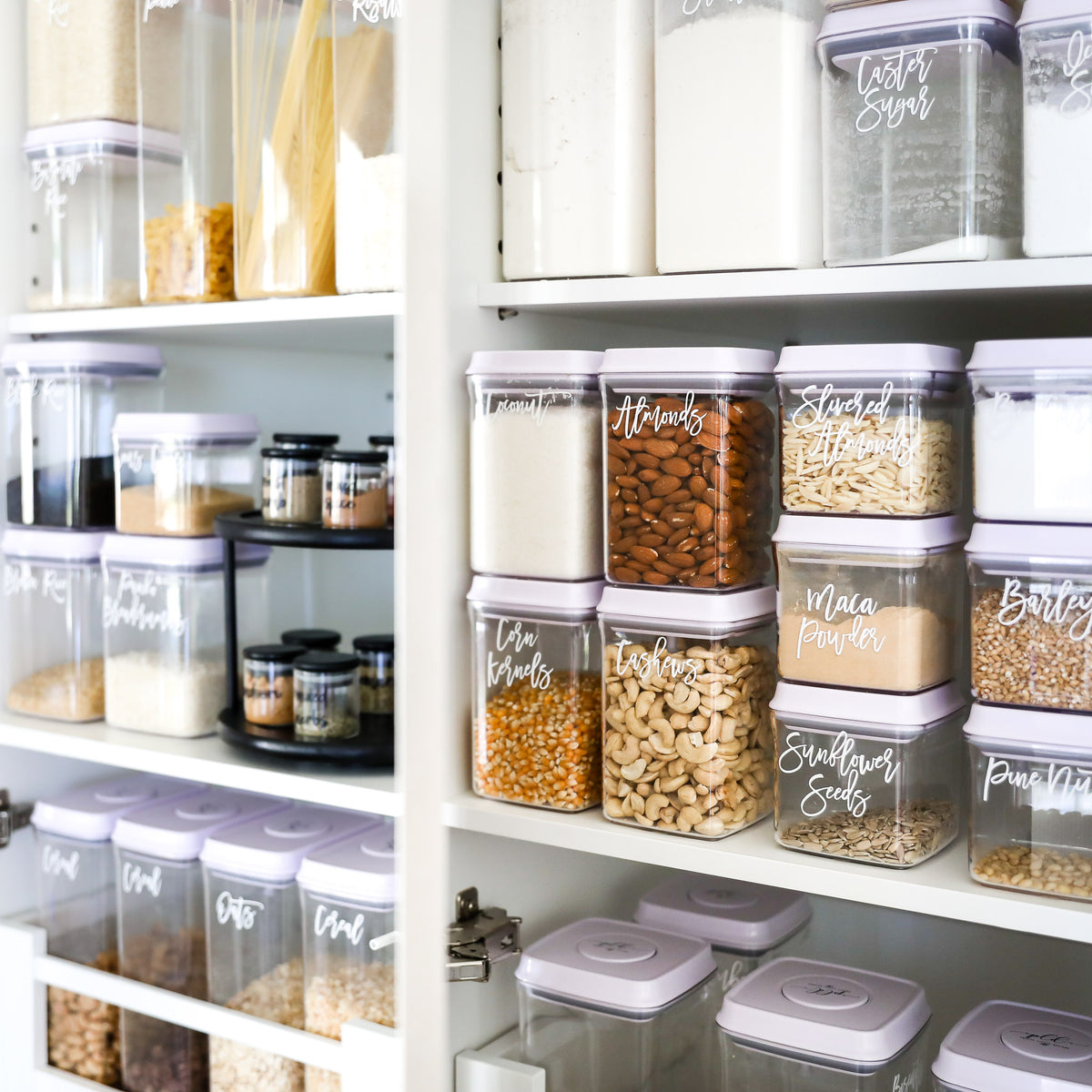 Push Top Pantry Containers | Pretty Little Designs