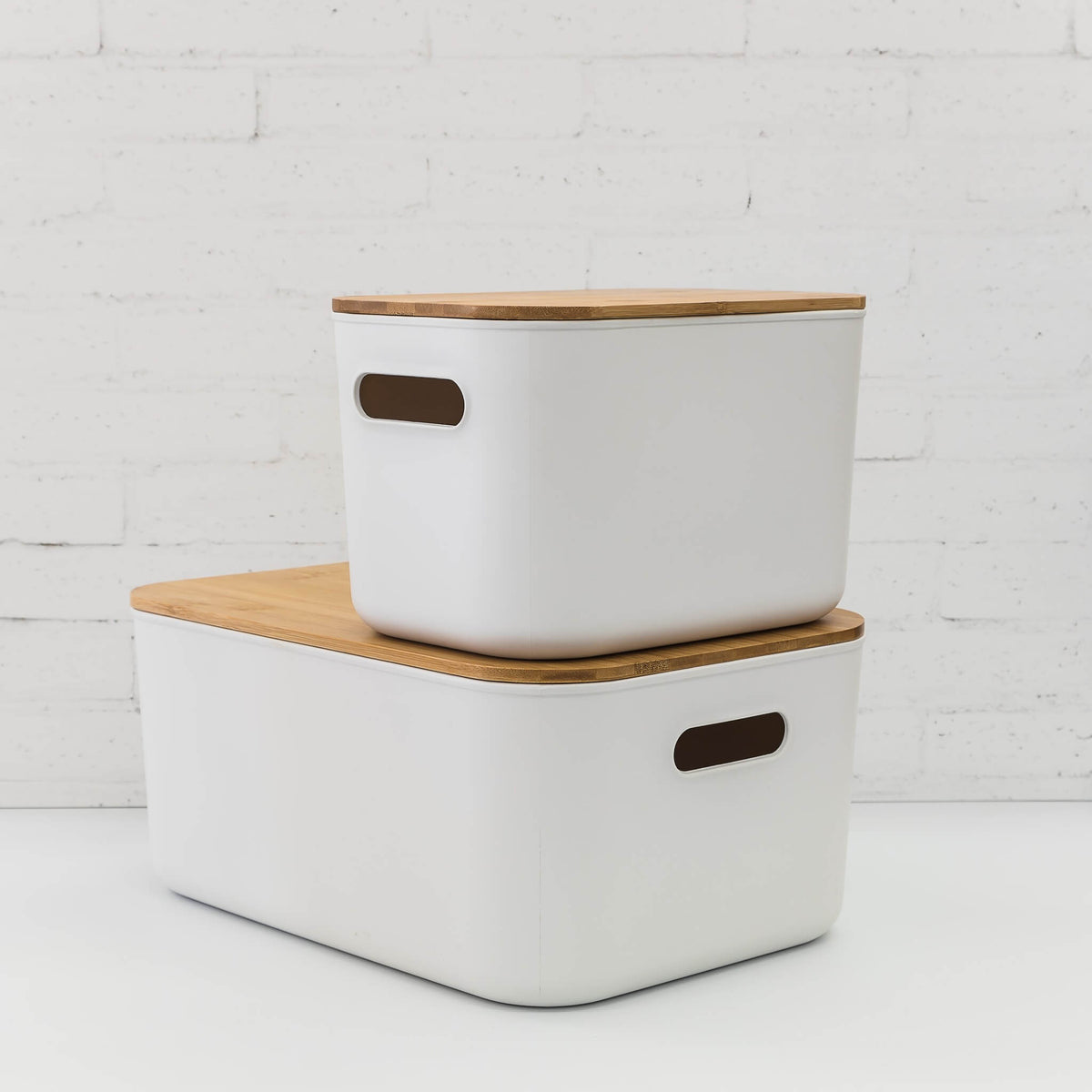 Heavenly Storage Tubs with Bamboo Lid | Pretty Little Designs