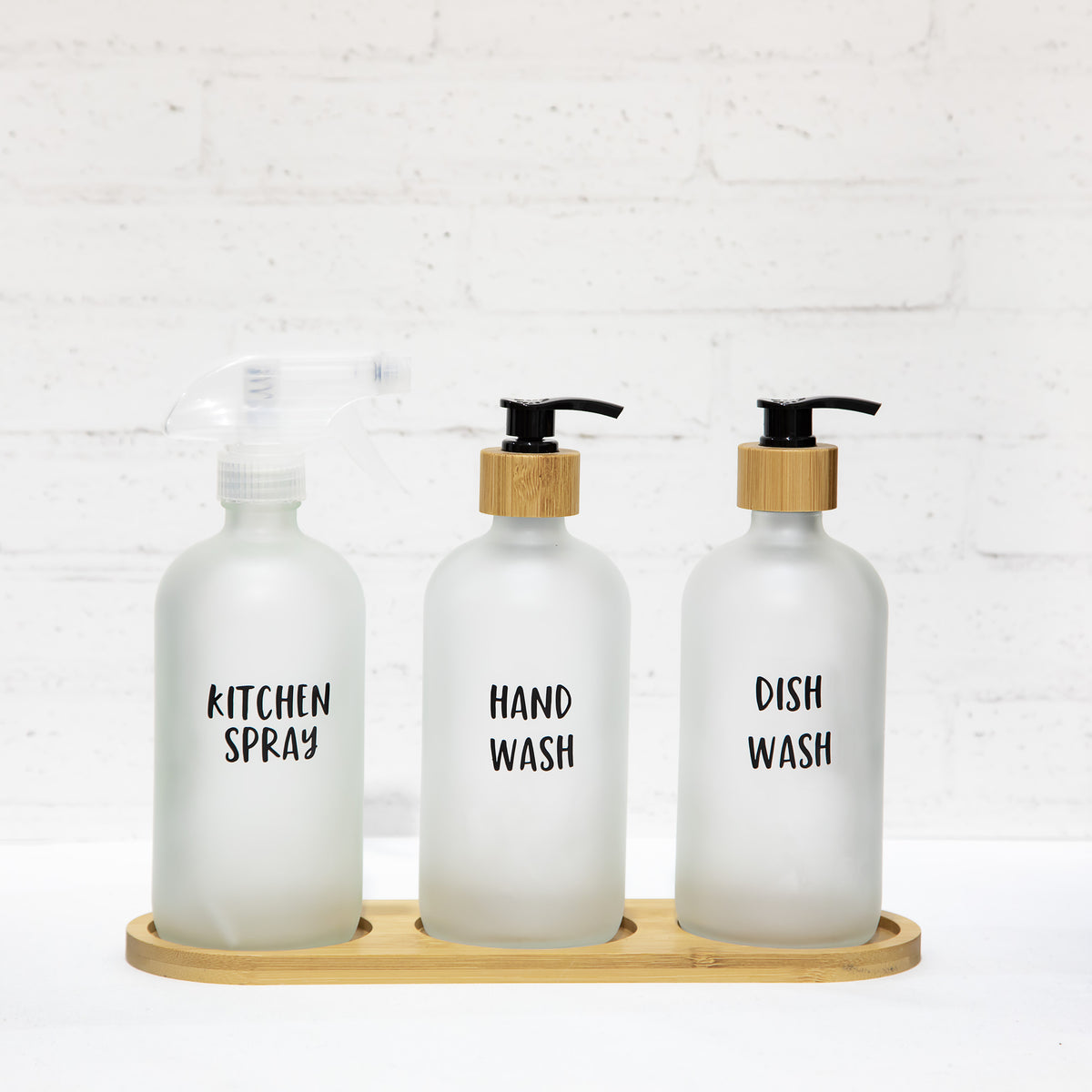 Frosted White Kitchen Bench Tidy Pack | Pretty Little Designs