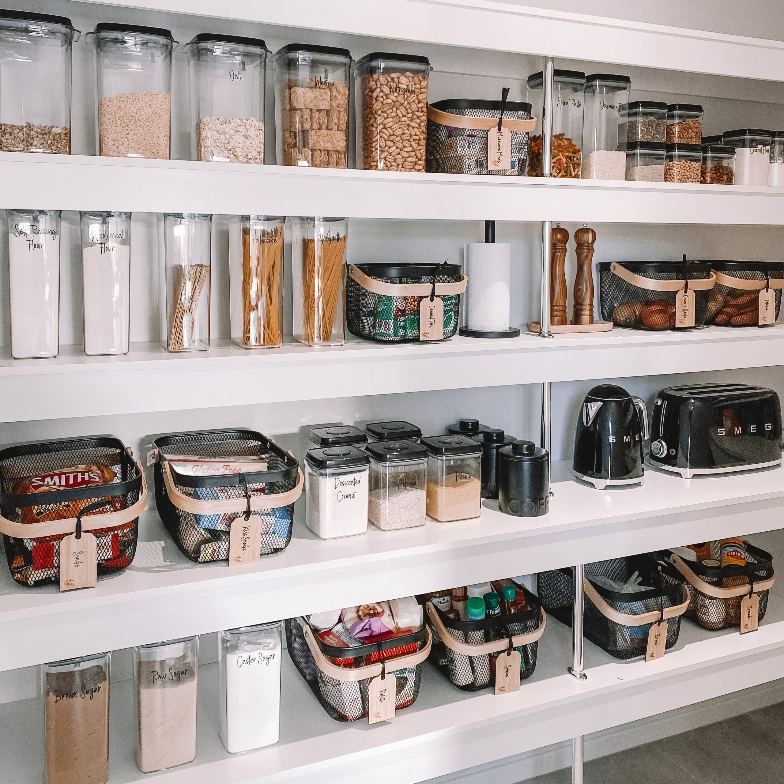 Push Top Pantry Containers | Pretty Little Designs