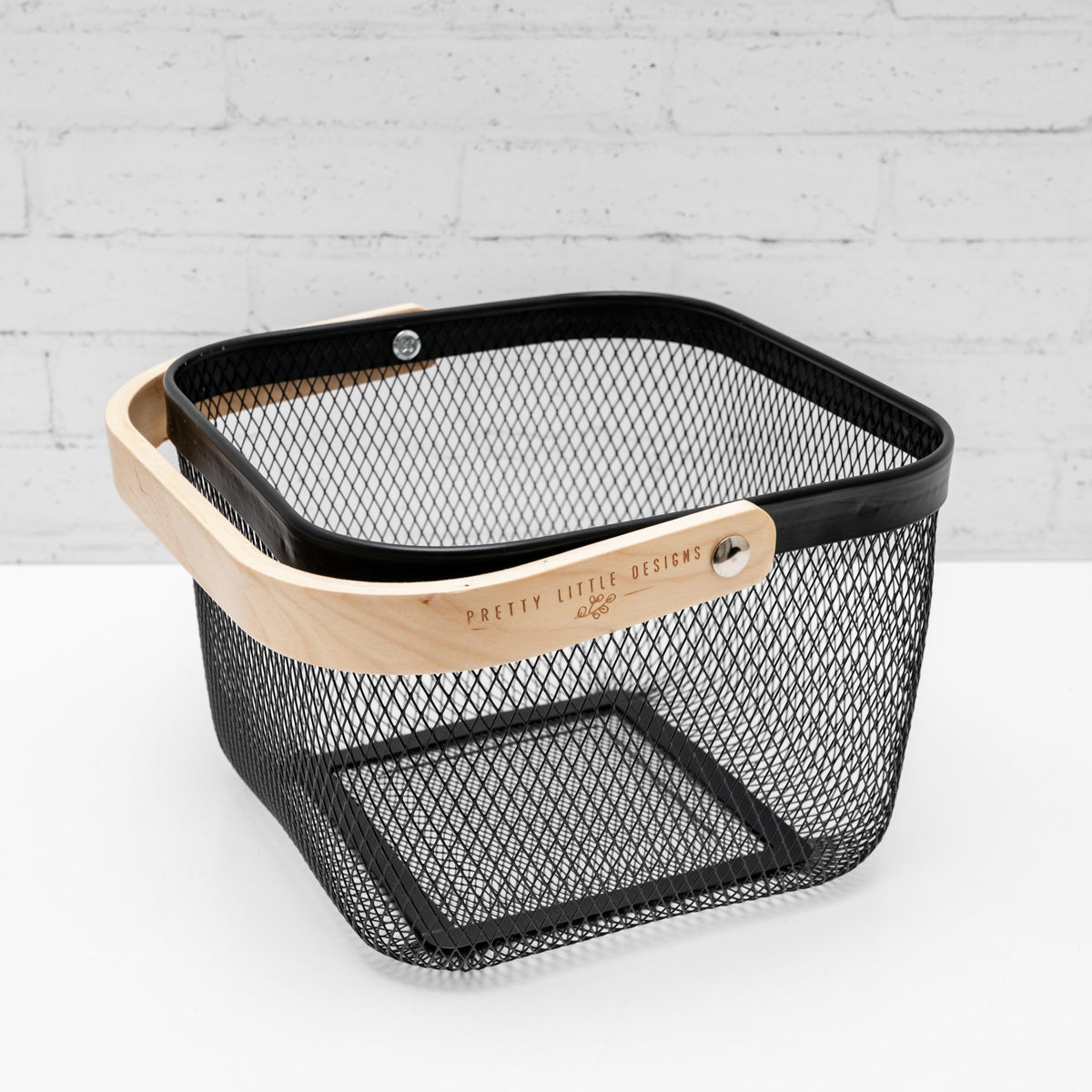 Small Black Neatly Wired Storage Basket | Pretty Little Designs