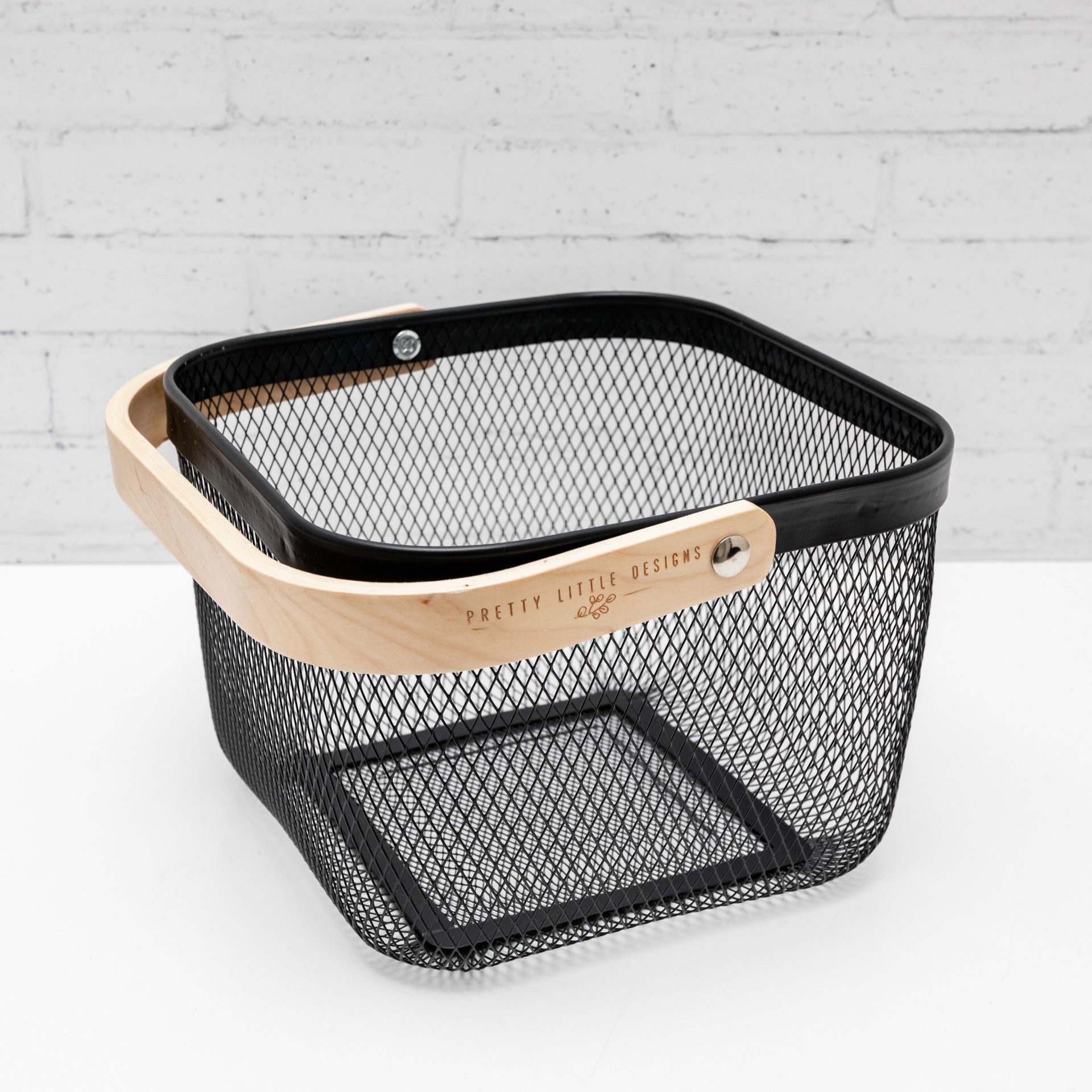 Small Black Neatly Wired Storage Basket | Pretty Little Designs