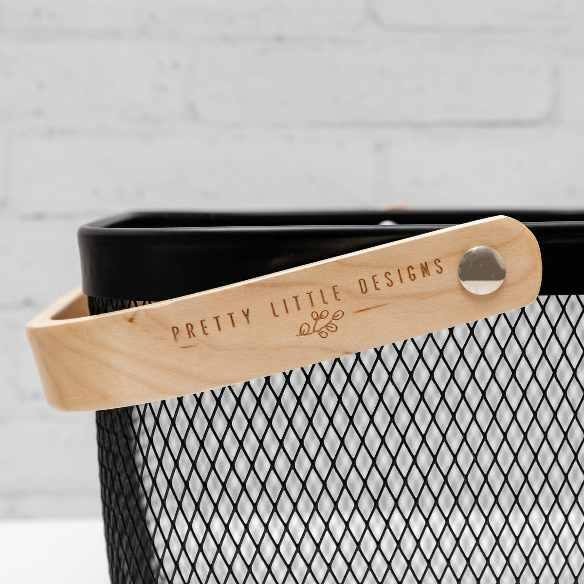 Small Black Neatly Wired Storage Basket | Pretty Little Designs