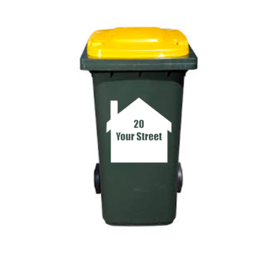 Household Bin Number - Wheelie Bin Stickers | Pretty Little Designs